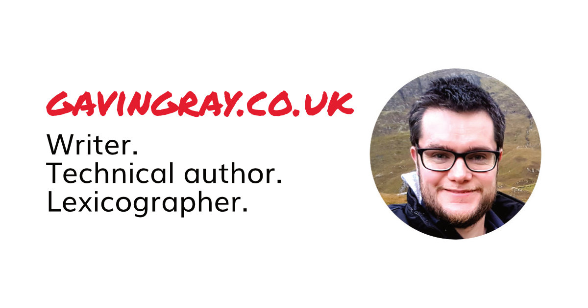 Gavin Gray • Technical writer and lexicographer
